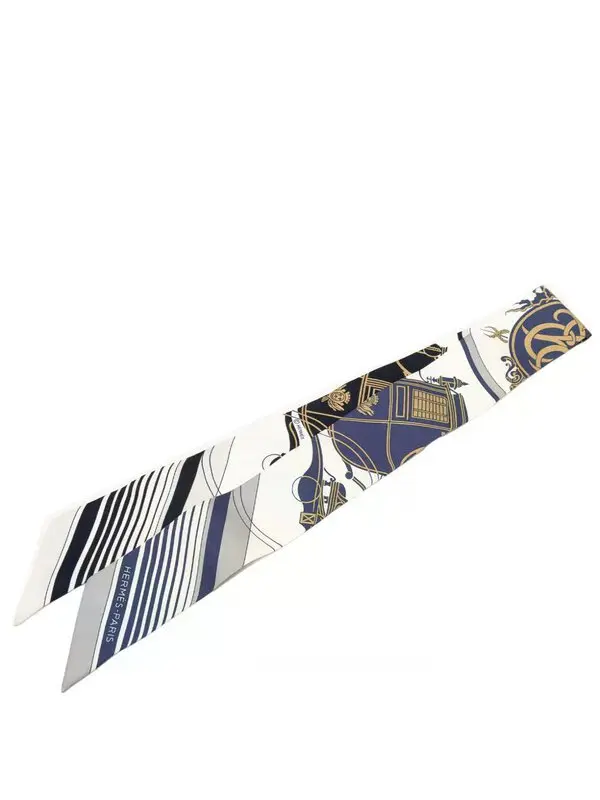 Hermès 2000-2026 Ex Libris Forever Silk Twilly Scarf Scarves - Multicolour