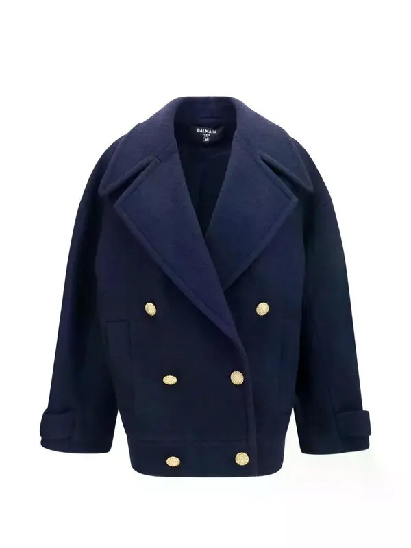 Balmain Double-breasted Wool Coat