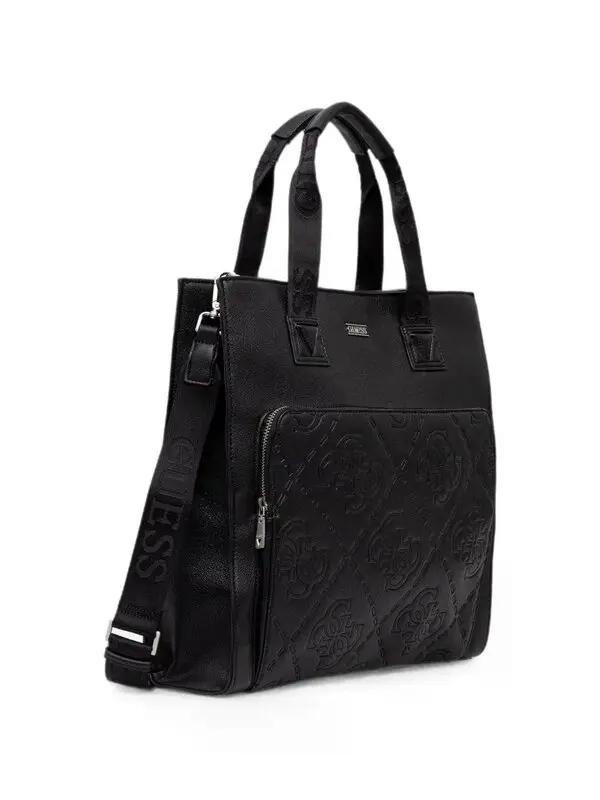 Guess Milano Logo-embossed Quilted Tote Bag