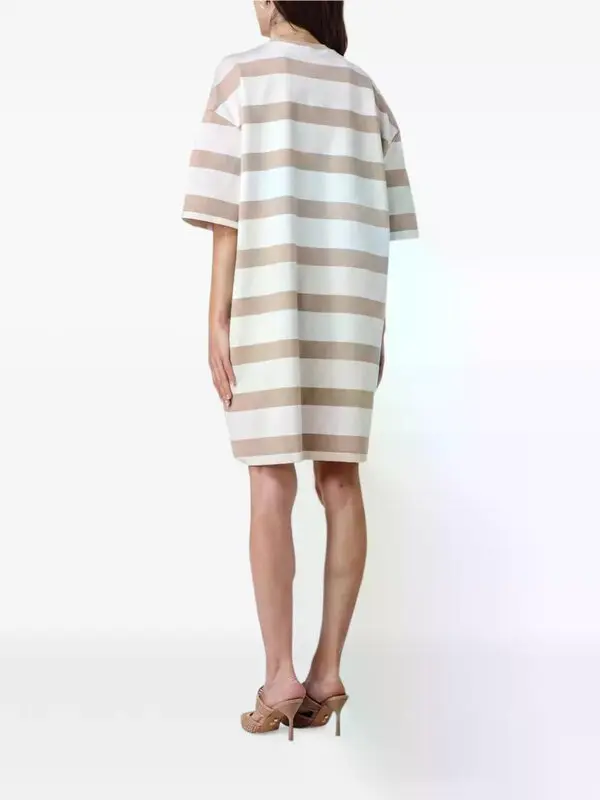 Max Mara Striped Short-sleeve Midi Dress