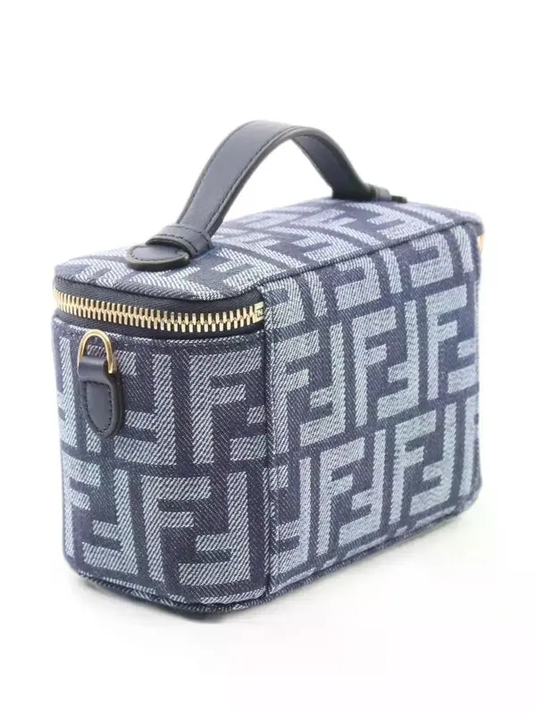 Fendi Ff Jacquard Vanity Bag - Blue