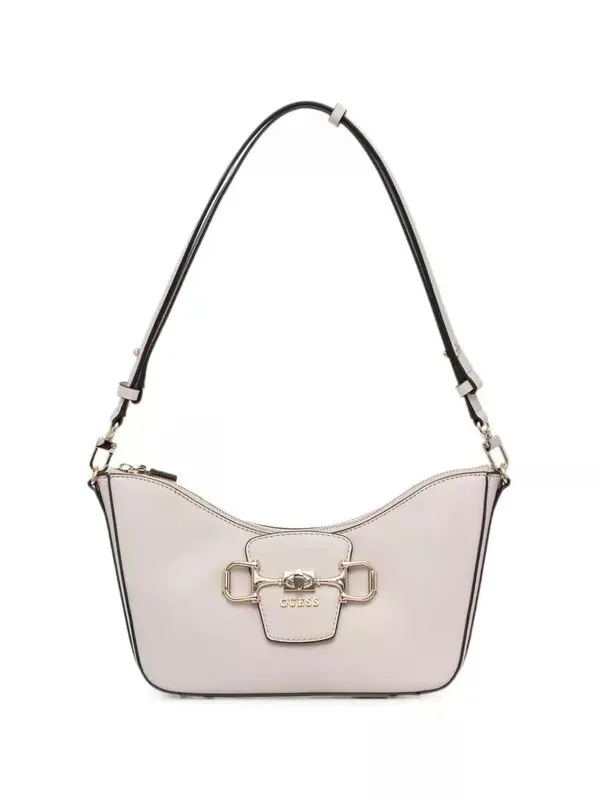 Guess Janie Horsebit-detail Shoulder Bag - Neutrals