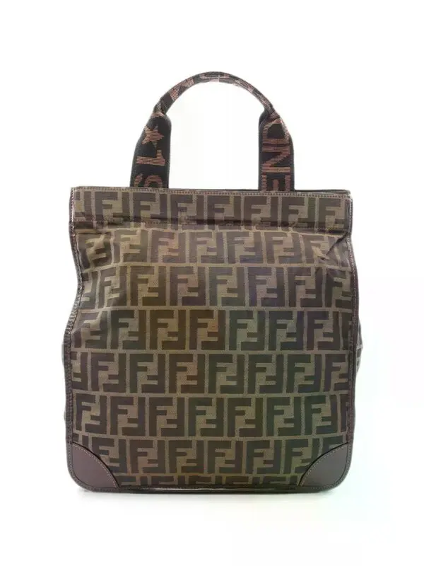Fendi Zucca Monogram Canvas Tote Bag - Neutrals
