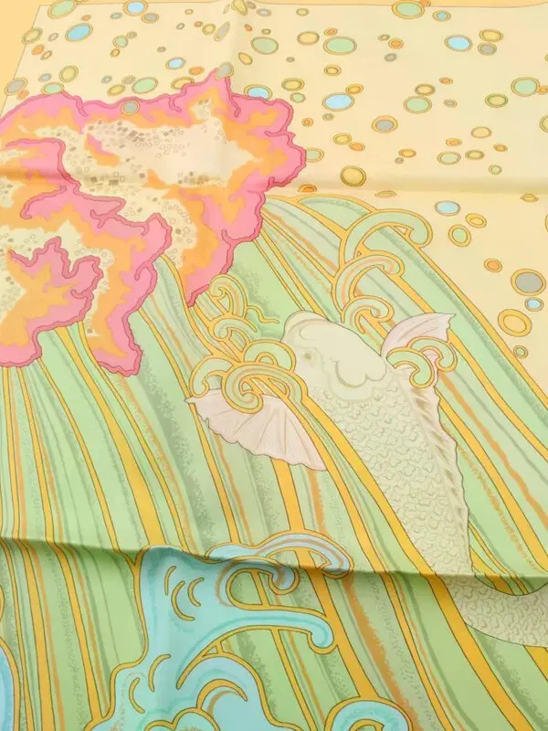 Hermès 2010s A Contre Courant Scarf - Yellow