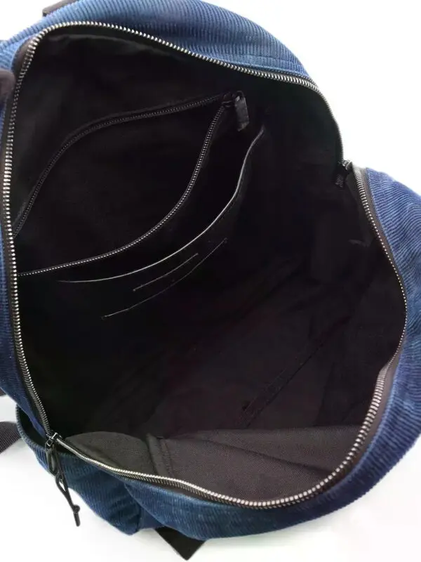 Saint Laurent 2000s Corduroy Logo-embroidered Backpack