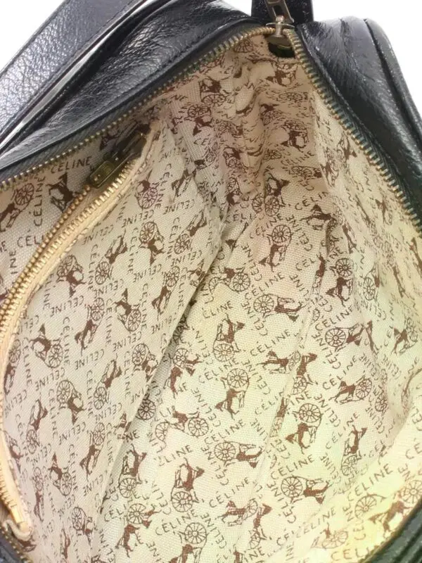 Celine 2000s Grained Leather Carriage Cross Body Bag