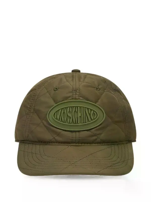 Moschino Quilted Logo-patch Cap - Green