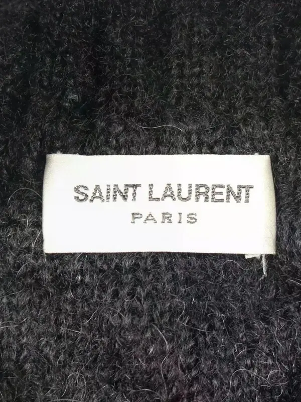 Saint Laurent Mohair-blend Mock Neck Sweater