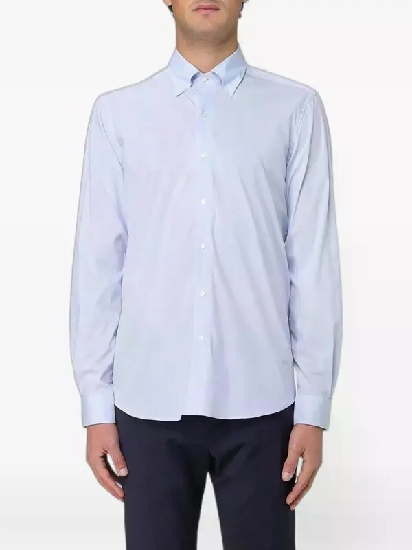 FAY Button-down Collared Shirt - Blue