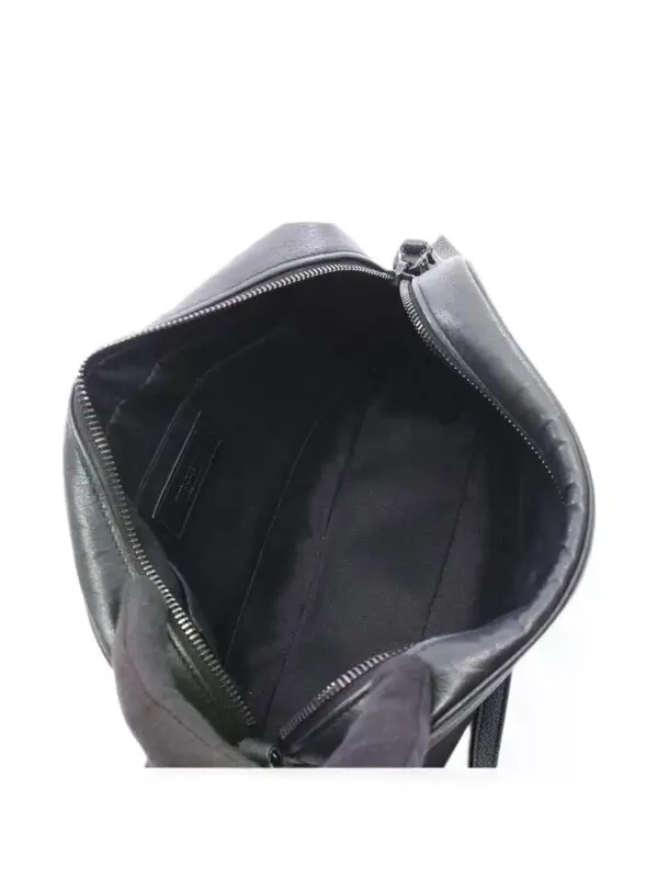 Saint Laurent Leather Grained Monogram Shoulder Bag