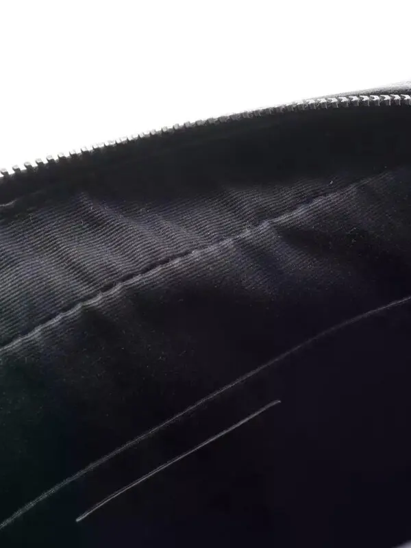 Saint Laurent Leather Grained Monogram Shoulder Bag