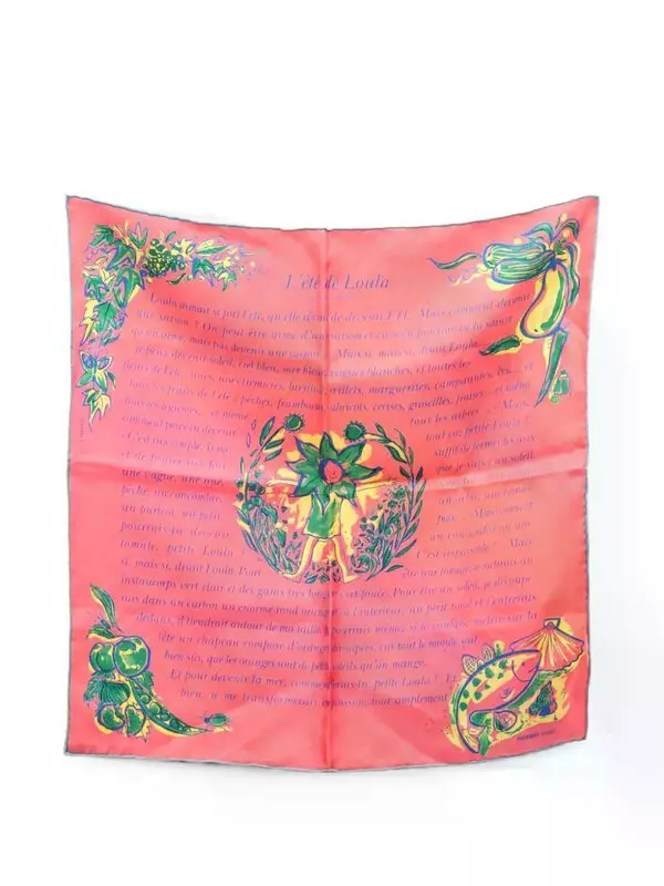 Hermès 2000s L'ete De Loula Scarf - Pink