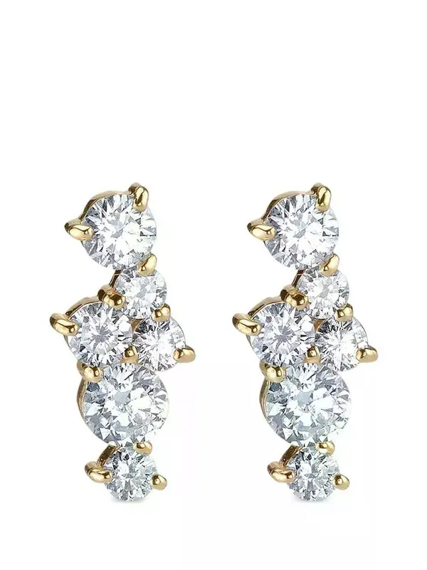 SYDNEY EVAN Diamond Bar Earrings - Gold