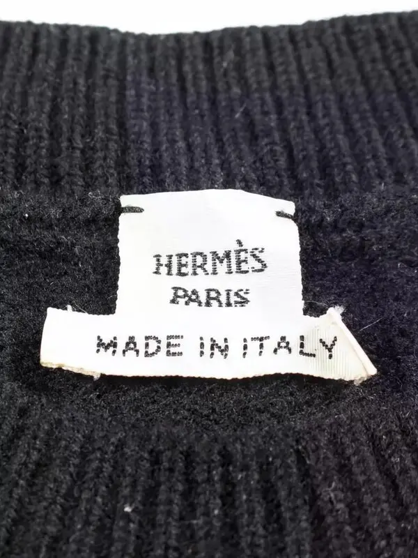 Hermès 2000s H-pattern Knit Short-sleeved Dress