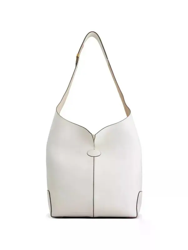 TOD'S Logo Appliqué Shoulder Bag - White