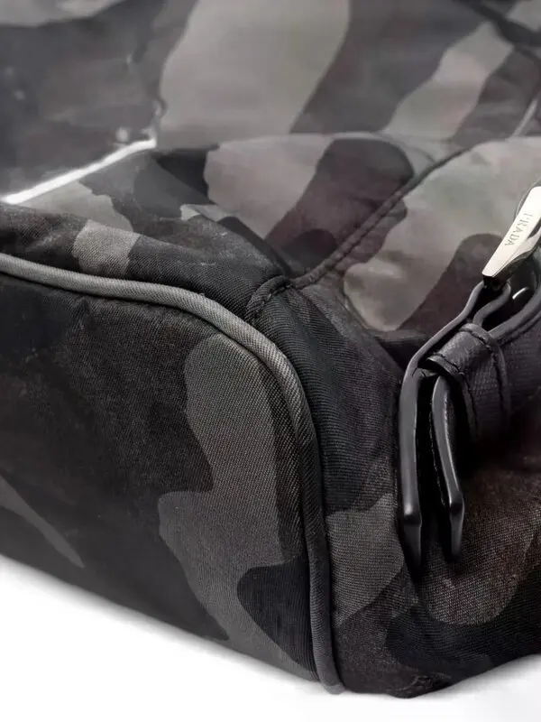 Prada Camo-pattern Leather Backpack