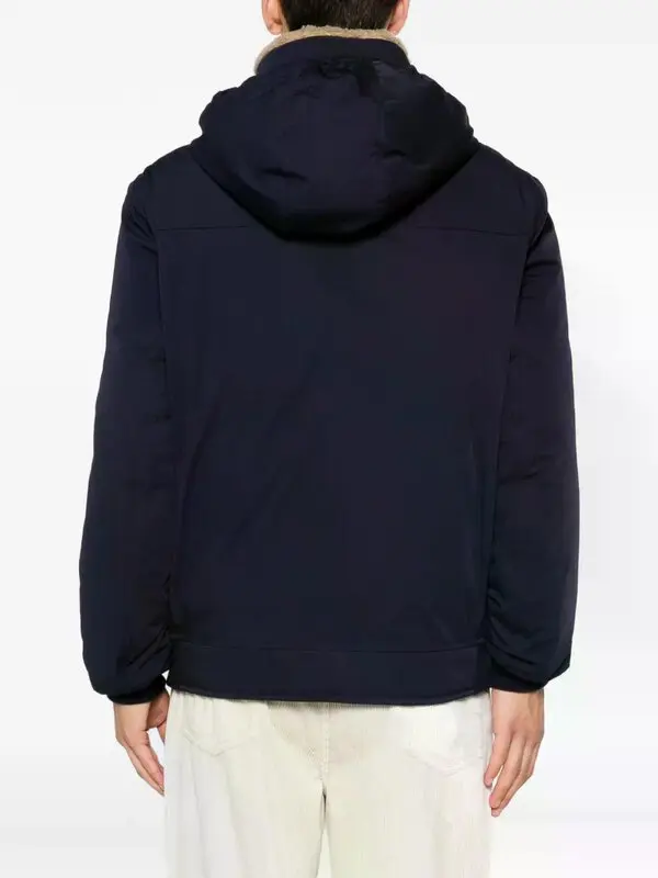 Brunello Cucinelli Shearling Collar Hooded Jacket
