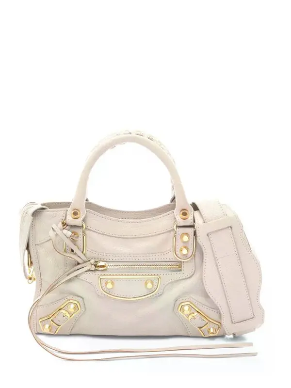 Balenciaga Metallic Edge Mini City Handbag - Neutrals