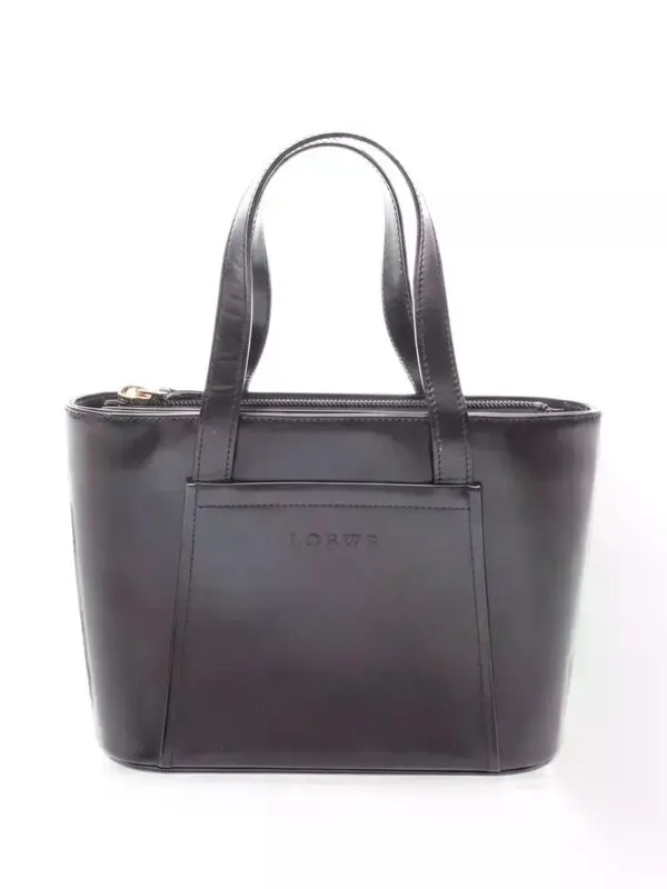 Loewe 2010s Leather Tote Bag - Black