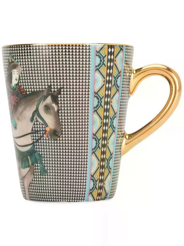 Shanghai Tang Mongolian Nomad Print Cup And Saucer Set - Multicolour