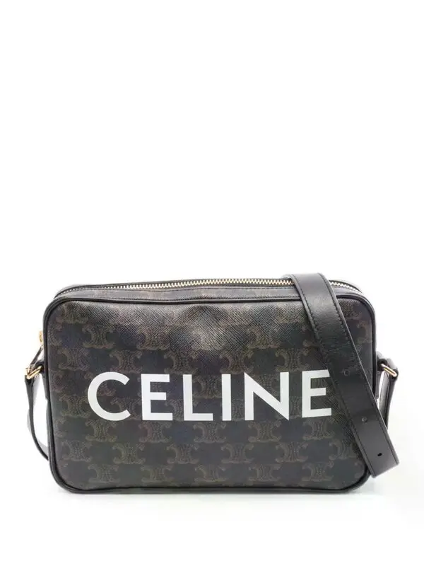 Celine 2010s Medium Triomphe Shoulder Bag - Black