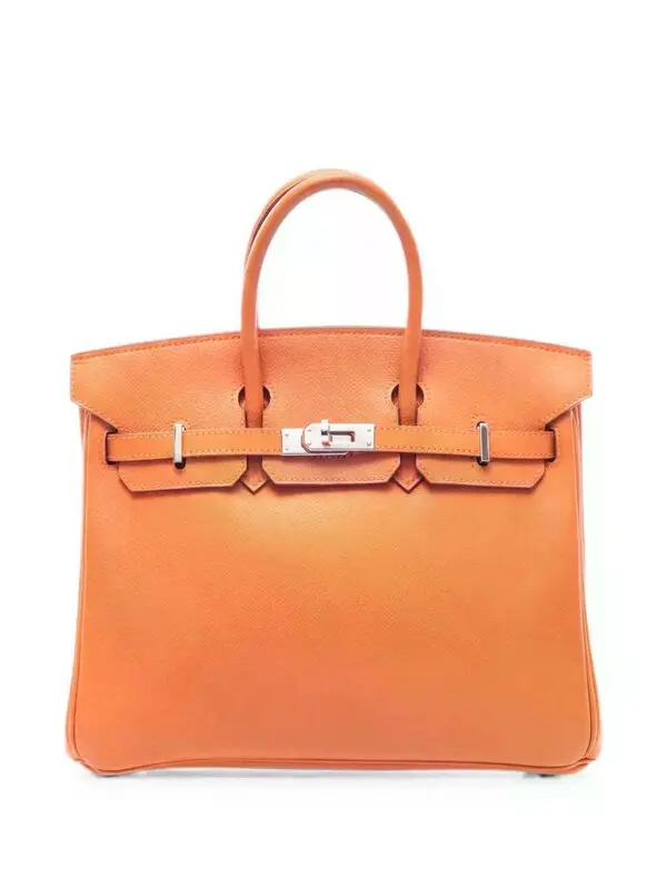 Hermès 2007 25 Birkin Leather Tote Bag - Orange
