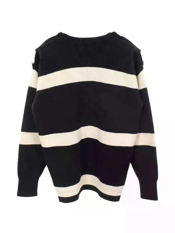 LOUIS VUITTON Striped Crew Neck Sweater