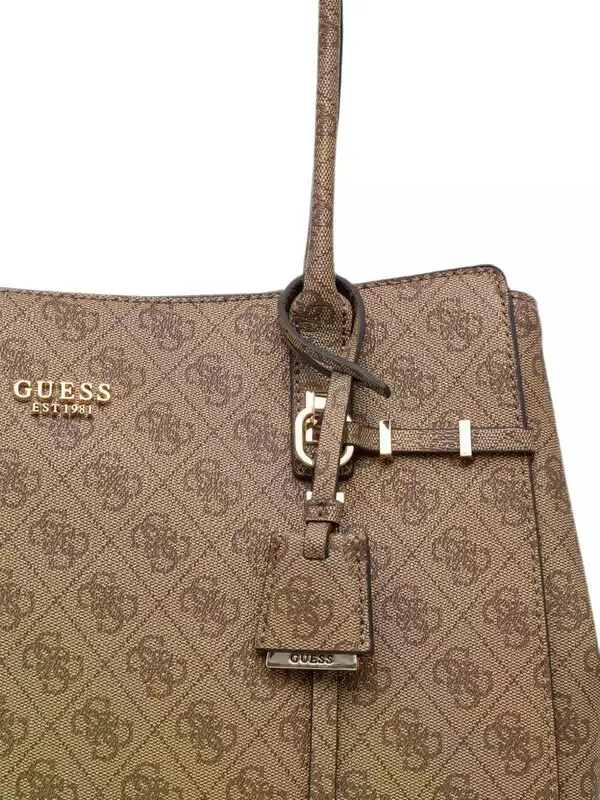 Guess Leona Logo-print Monogram Tote Bag