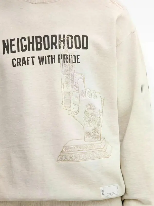 NEIGHBORHOOD Distressed Graphic-print Sweater