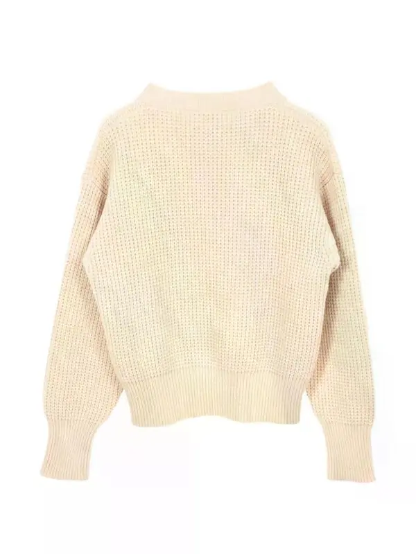 LOUIS VUITTON 2010s Chain-detail Waffle-knit Sweater