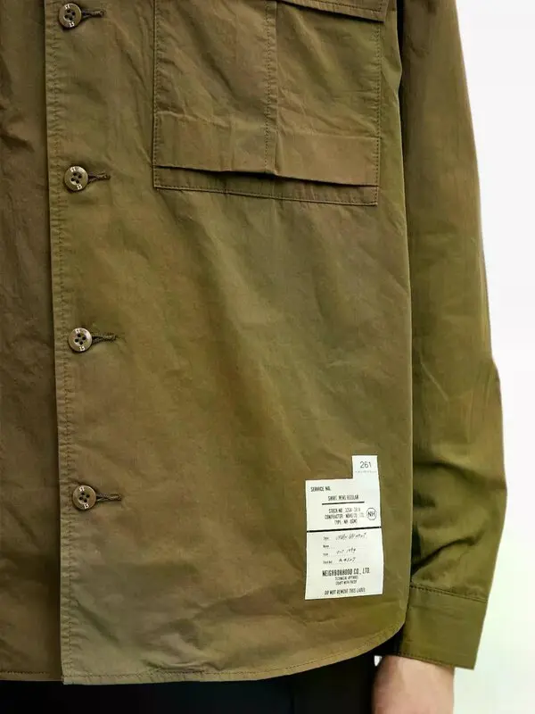 NEIGHBORHOOD Logo-patch Flap-pocket Shirt