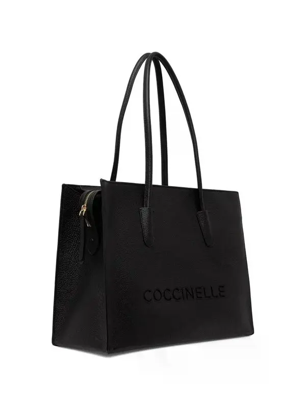 COCCINELLE Grained Leather Tote Bag