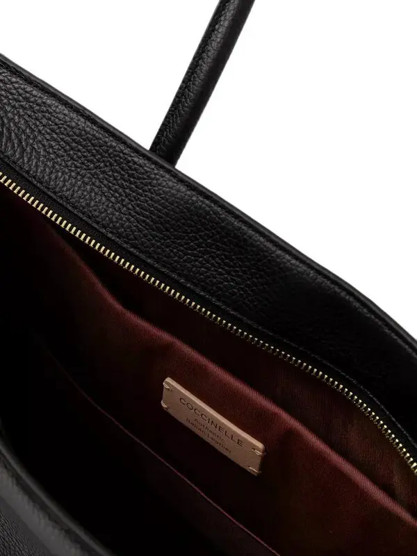 COCCINELLE Grained Leather Tote Bag