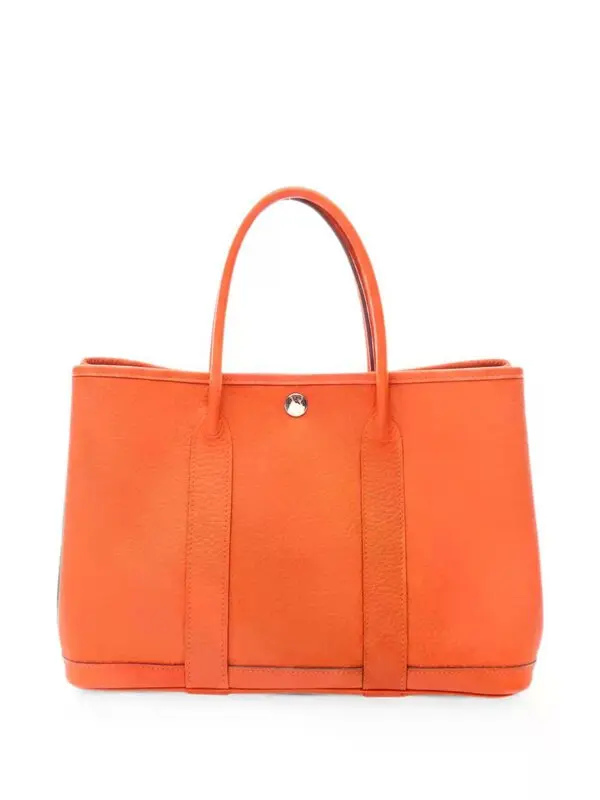 Hermès 2014 Garden Party Tpm Press-stud-fastening Tote Bag - Orange