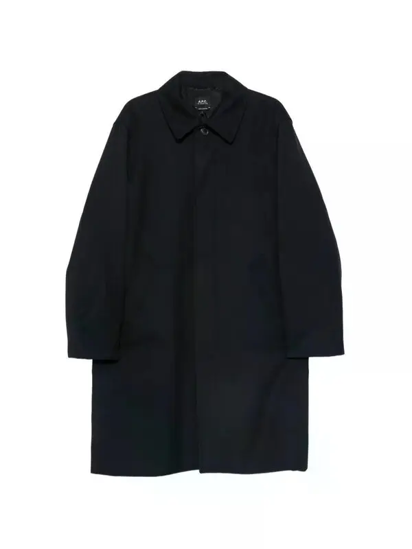 A.p.c. Concealed-button Coat - Blue
