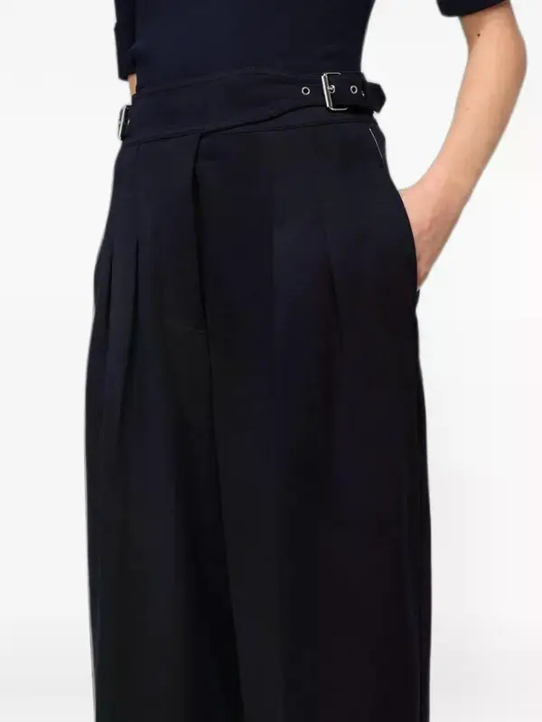 Ralph Lauren Pleated Trousers With Buckle Detail