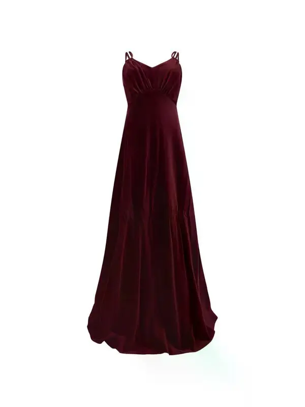 Moschino Velvet Effect Maxi Dress