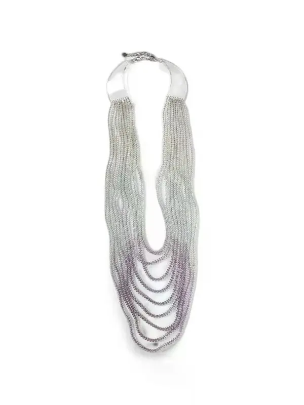 Emporio Armani Multi-strand Beaded Necklace - Silver