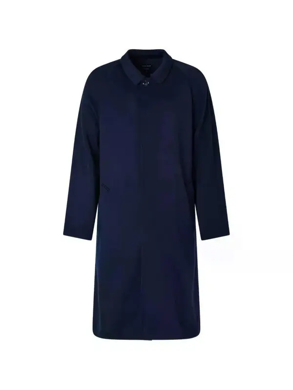 Giorgio Armani Concealed-fastening Raglan-sleeve Coat - Blue