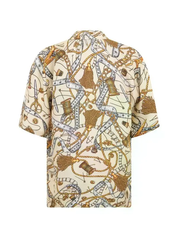 Moschino Graphic Print Silk Shirt