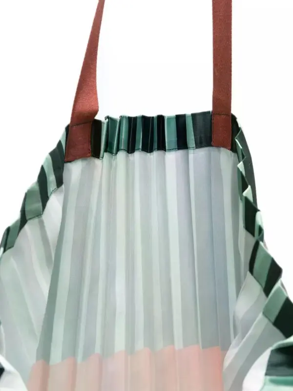 MULTITUDES BAGS Pleated Striped Shoulder Bag