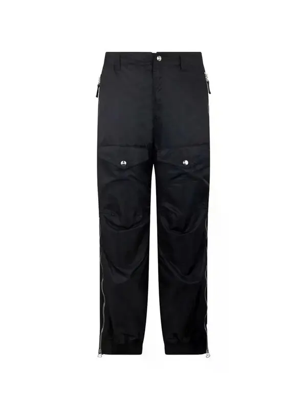 Moschino Zip-detail Pleated-pocket Track Pants - Black