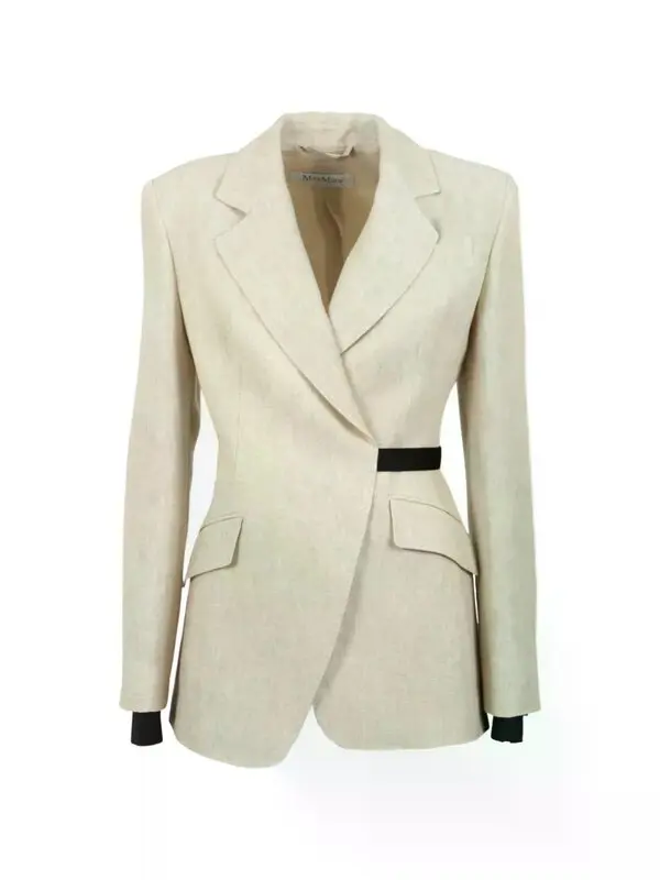 Max Mara Belted Peak-lapel Blazer - Neutrals