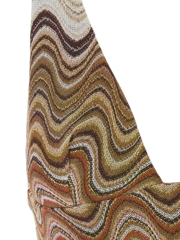 MC2 SAINT BARTH Mavi Zigzag-knit Plunge-neck Swimsuit