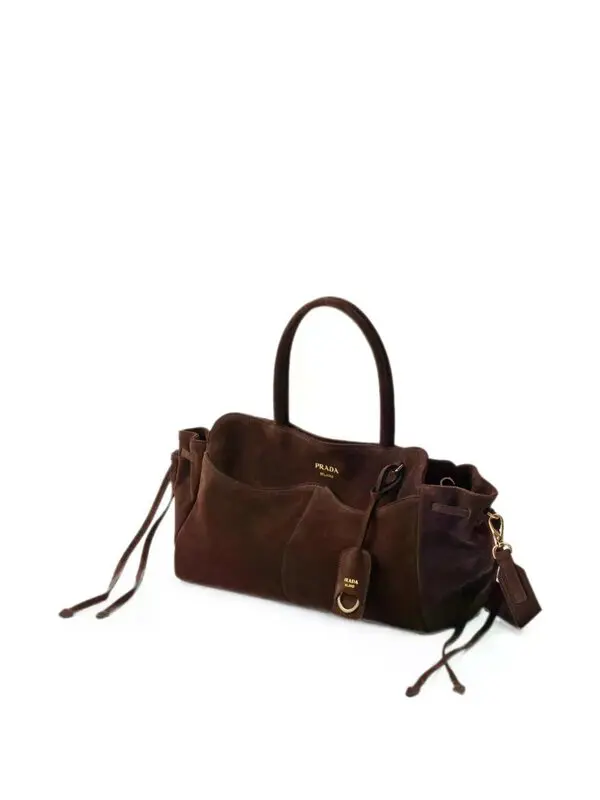 Prada Carry Large Suede Bag
