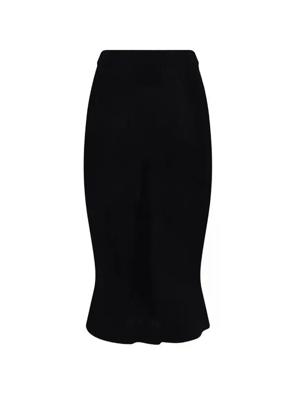 Moschino Button-up Ribbed Maxi Skirt