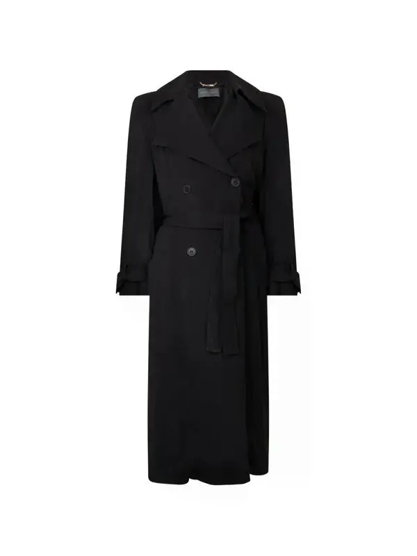 Alberta Ferretti Belted Double-breasted Coat - Black