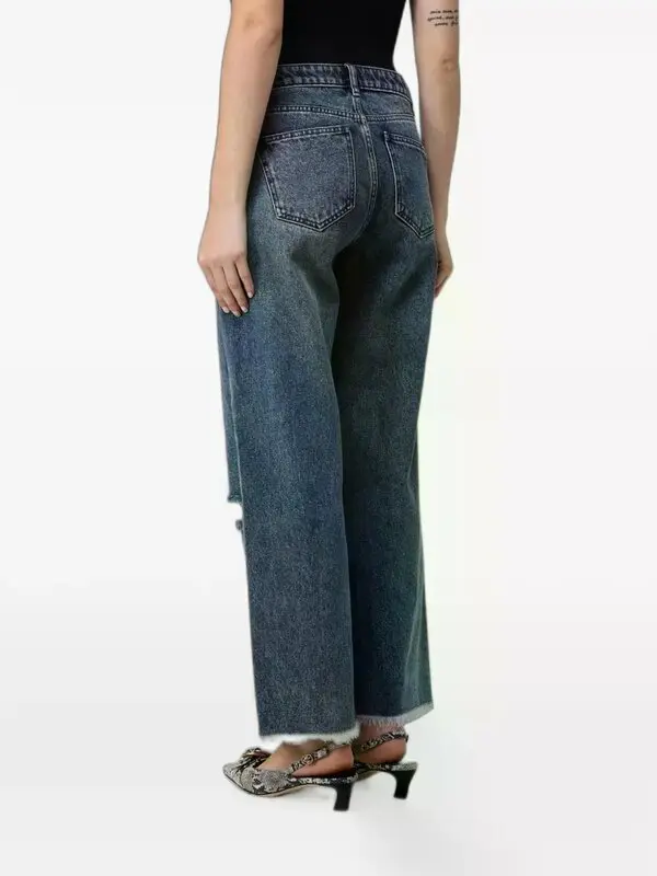 Michael Kors Distressed Frayed Jeans