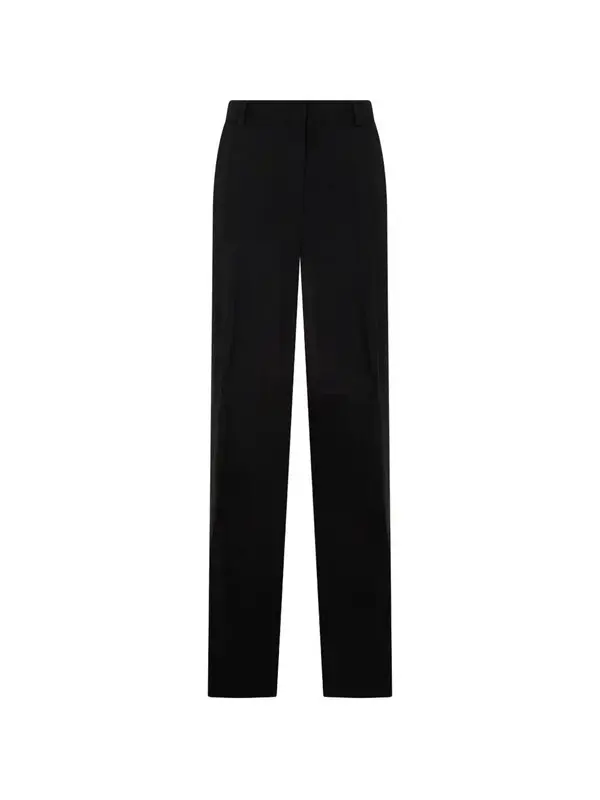 Alberta Ferretti High-waisted Straight-leg Trousers - Black