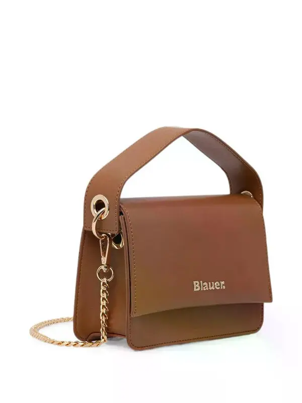BLAUER. Logo-plaque Chain-link Shoulder Bag